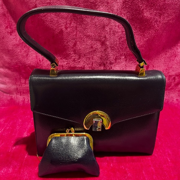 Koret | Bags | Vtg 6s Koretleather Shoulderbox Flap Tophandle Bag W ...